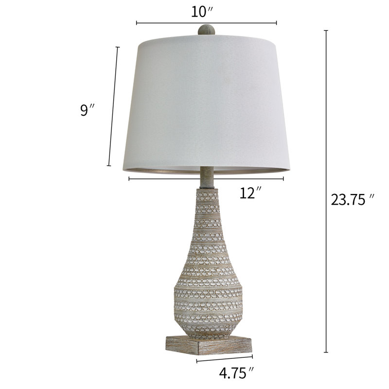 Red Barrel Studio Latitude Run Rustic Retro Farmhouse Table Lamp Set Of 2 For Bedroom Living Room Traditional Nightstand Lamps With White Fabric Shade Reviews Wayfair Canada